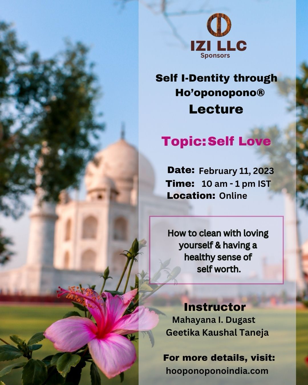 Lecture Schedule | IZI LLC